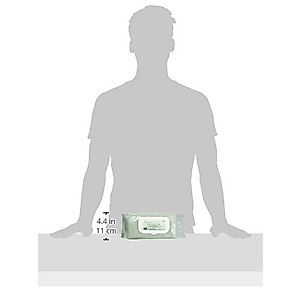 Medline FitRight Aloe Personal Cleansing Cloth Wipes, Scented, Pack of 48, 8 x 12 inch Adult Large Incontinence Wipes