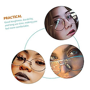 Healeved 6pcs Glasses Pads Fittings Universal Slip Pad Gasket Eyeglass for Accessories Eyeglasses Cushion Replacement Golden Supplies Kits and Nose Metal Anti- Re Sunglasses Support