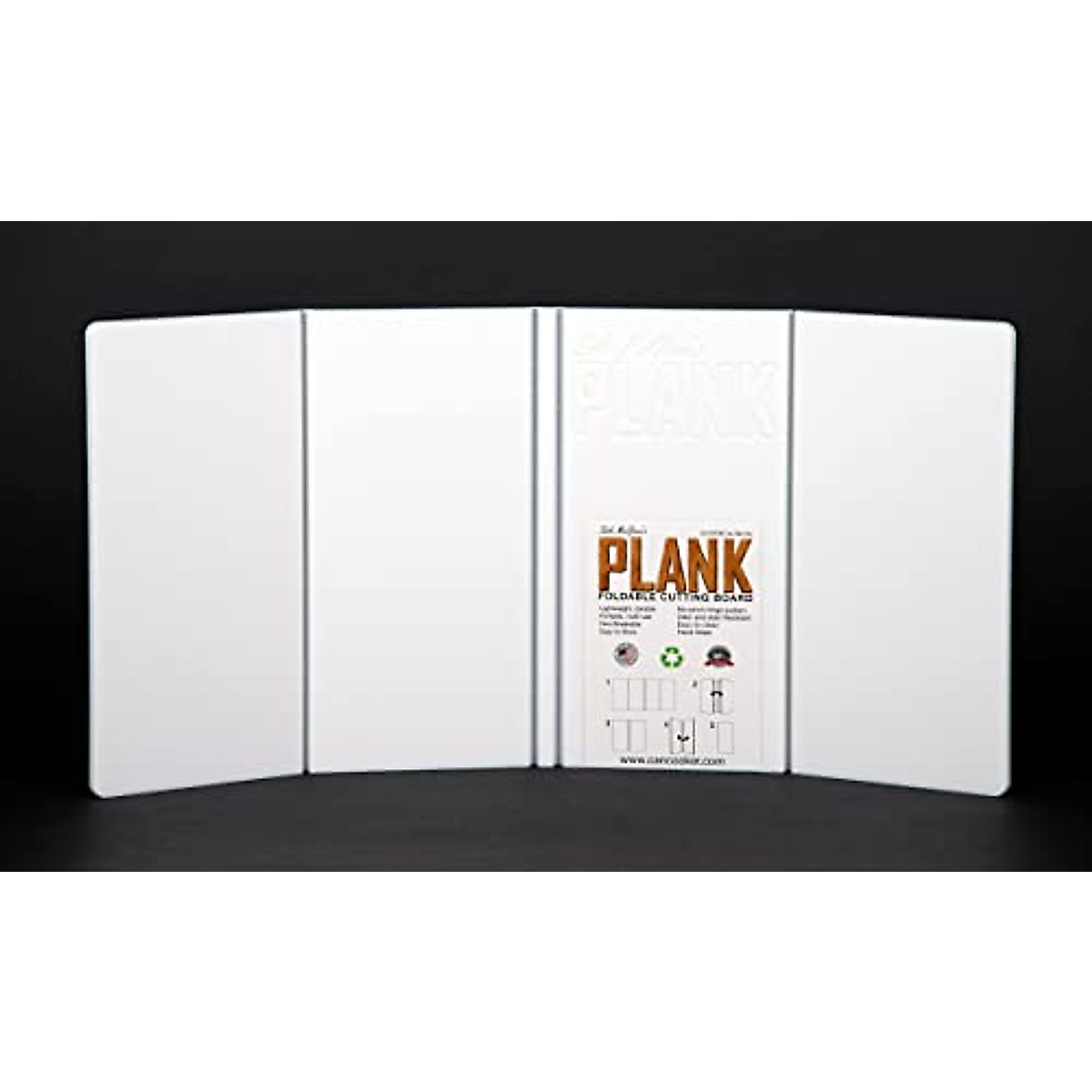 CanCookerSMP1409Plank Foldable Plastic Cutting Board 9 x 19, White