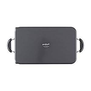 GoodCook Everyday 18" x 11" Nonstick Aluminum Double Burner Griddle Pan, Black