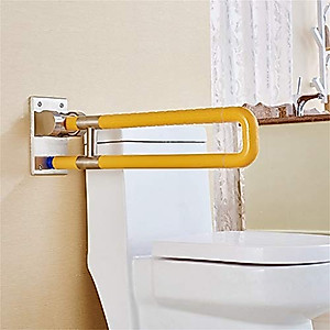 CRODY Folding Handicap Grab Bars Rails Toilet Handrails, Bathroom Grab Bar, Toilet Armrest, Wall-Mounted Straight Hair Towel Rack, Sturdy Stainless Steel Shower Safety Handle for Bathtub, Toilet, Bath