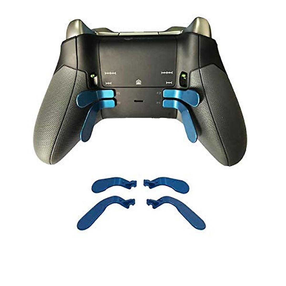 E-MODS GAMING 12 in 1 - Metal Mod 6 Swap Thumbsticks Joysticks, 4 Paddles & 2 Dpads with Open Tool for Xbox One Elite Controller -Model 1698(Blue)