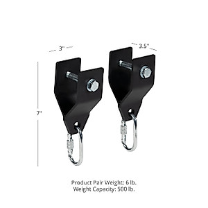 Titan Fitness Pair of Shackles Fit X-3 Series Power Racks, 500 LB Capacity, Fits on 3" x 3" Crossmember