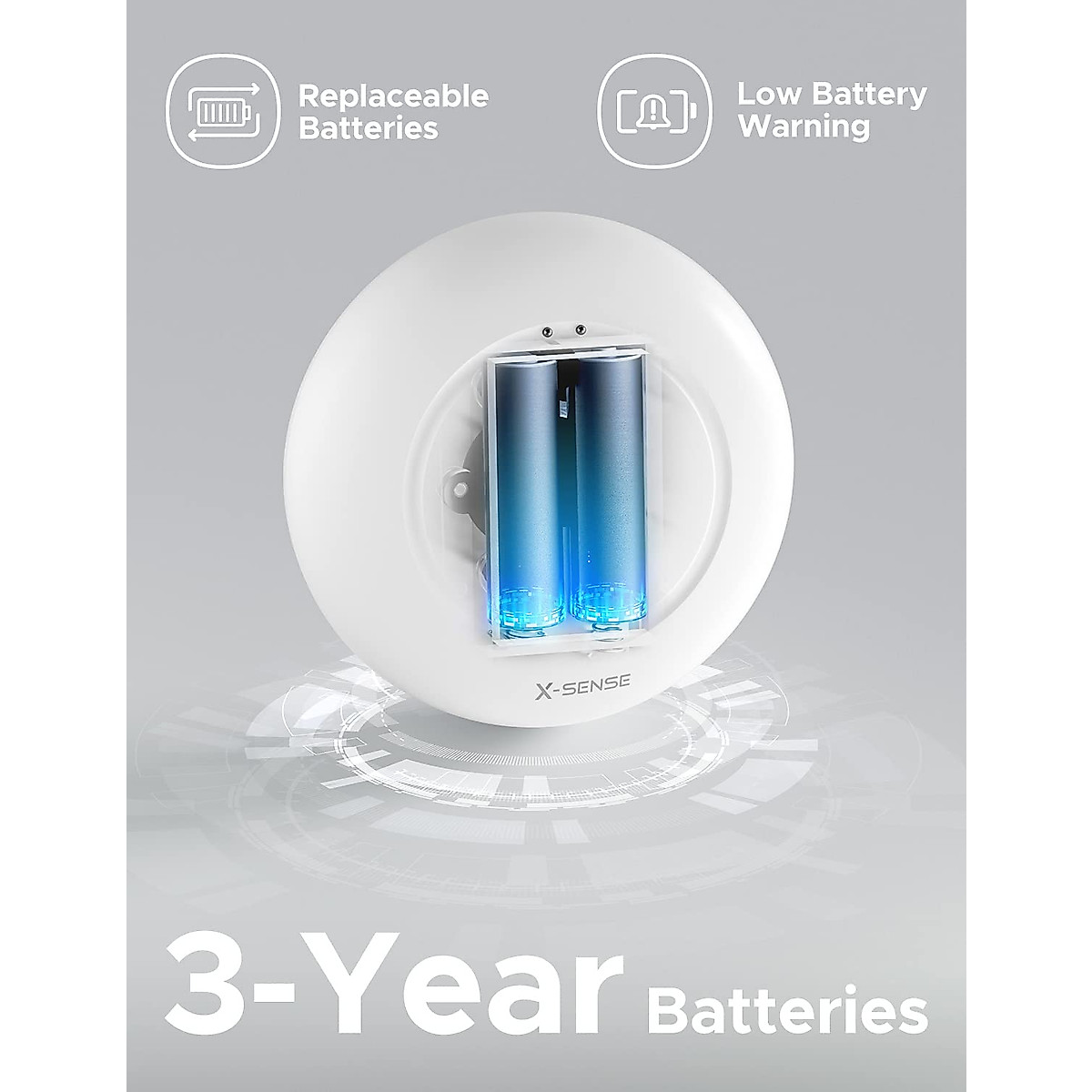 X-Sense Water Leak Detector, Water Sensor Alarm, Mini Water Detector Alarm with 110 dB Audio Alarm, Battery-Powered, Water Alarms for Basements, Sinks, Tanks, Pools, Model WS01