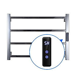 SLIMES Bathroom Towel Warmer Electric Heated Towel Rack, Home Wall Mounted Electric Towel Rack, Hot Towel Warmer, for Bath Heated Drying Rack, 304 Stainless Steel Towel Rails,Hardwired