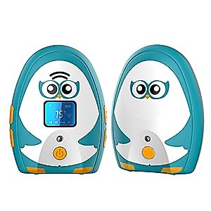 TimeFlys Audio Baby Monitor OL Portable, Two-Way Talk, Long Range up to 1000 ft, Temperature Monitoring and Warning, Lullabies, Vibration, LCD Display, 1 Adaptor 1 Set of Rechargeable Battery