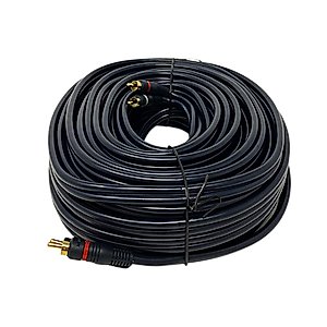 iMBAPrice 75 Feet 2RCA Male to 2RCA Male Python Home Theater Audio Cable for HDTV, Amplifiers, Hi-Fi Systems,Speakers, Subwoofer, Satellite Receivers and More