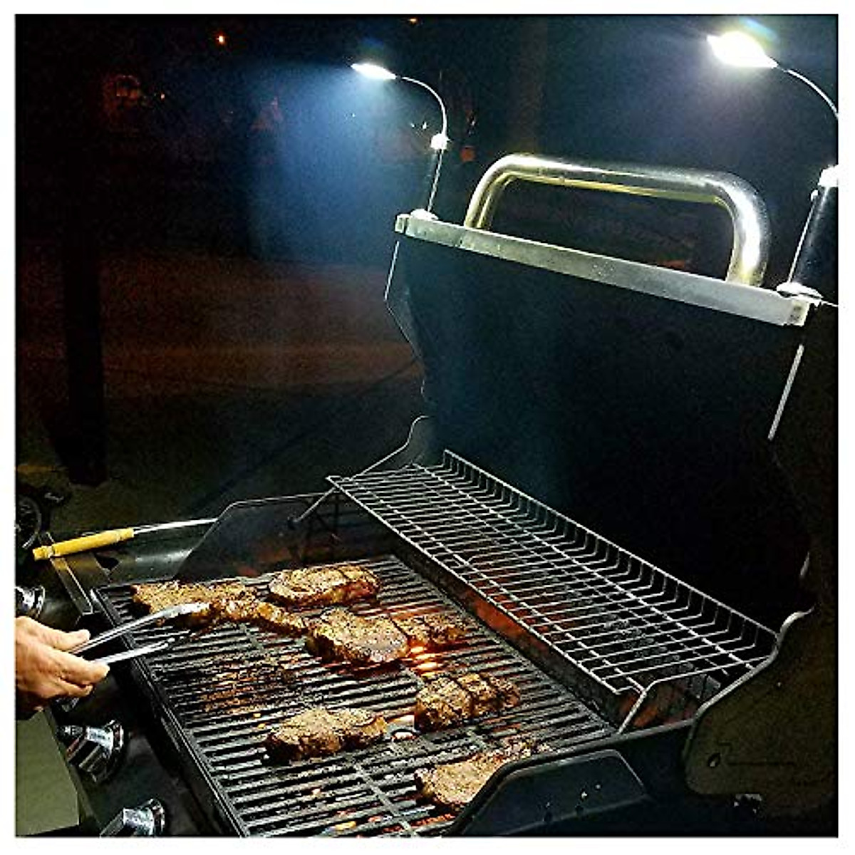 BRIGHT EYES - Magnetic Barbecue BBQ Light Set for Grilling - 6 Alkaline AAA Batteries Included - Works on All Grills with an Exception to Stainless Steel.