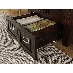 AFI, Sydney Twin Wood Murphy Bed Chest with Storage and Charging Station, Espresso