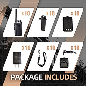 Retevis RT27 Walkie Talkies Long Range,Two Way Radios Rechargeable, Handheld VOX Hands-Free, Commercial 2 Way Radio with USB Charger Base, for Education, Construction, Warehouse,Church (10 Pack)