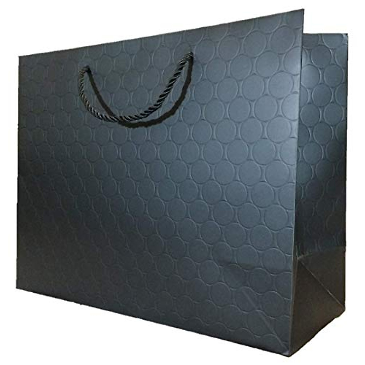 MODEENI Large Black Gift Bags with Handles for Presents 13x5x10 Luxury Boutique Bags 12 Pack Black Paper Shopping Bag