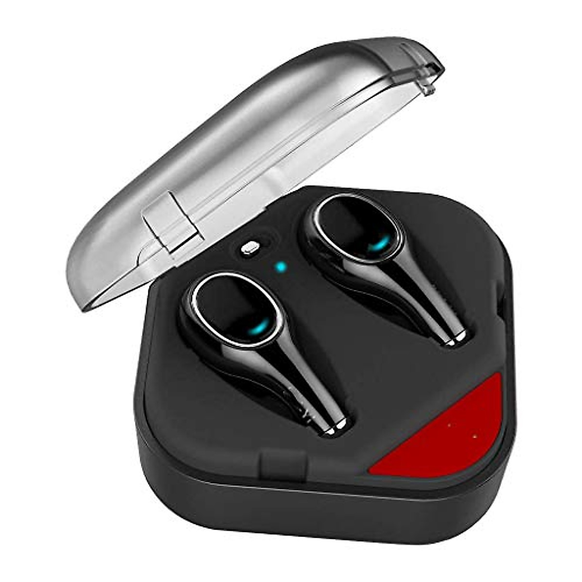 TBIIEXFL Headphones Earbuds Mini Earphones in-Ear Stereo Sound Noise Cancelling 2 Built-in Mic Earphones Charging Case Compatible All Devices (Color : OneColor)