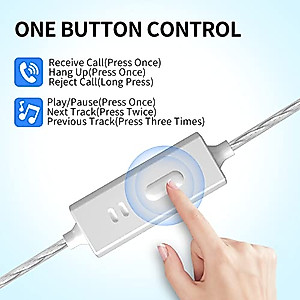 Wired Earbuds, in Ear Headphones, IEM Earphones, Wired Earbuds with Microphone, Earphones Wired with 4BA+1DD Hybrid 10 Drivers HiFi Bass in Ear Monitor, Noise Cancelling Earbuds Wired ZS10 Pro