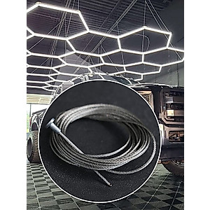 GOSLARLIT 10 Set Ceiling Hanging Wires,Suspension Steel Cable kit for LED Panel Light |Chandeliers |DIY Hexagon Lights (118.18inch per Set)