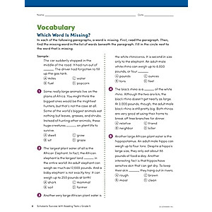 Scholastic Success with Reading Tests Grade 5 Workbook