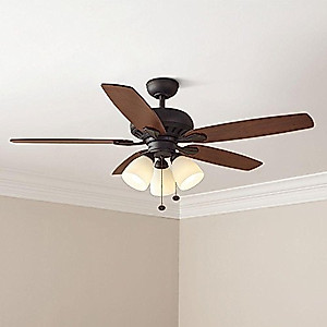 Hampton Bay 51751 Rockport 52" Indoor Oil Rubbed Bronze Ceiling Fan W/Light Kit