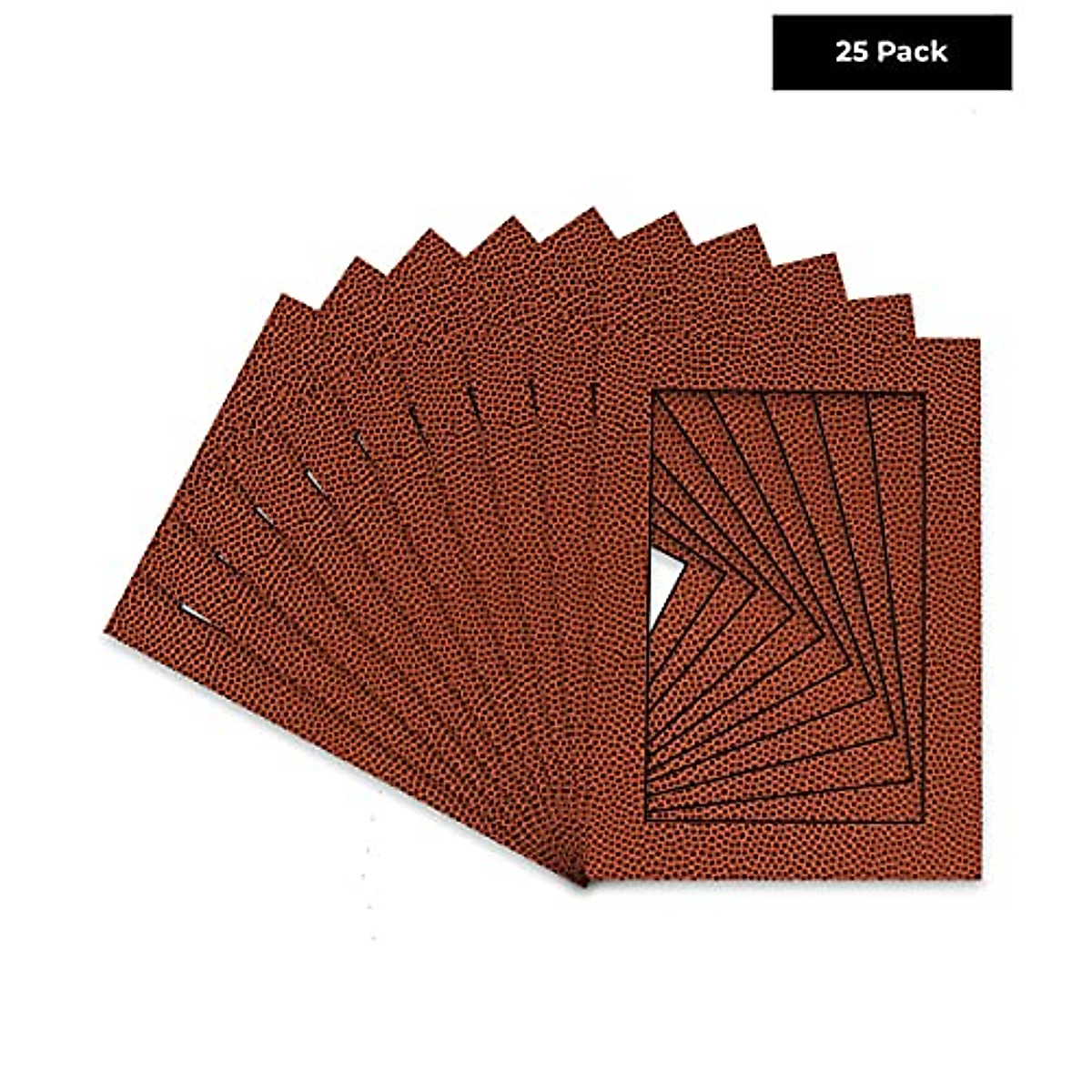 Pack of 25 Acid Free 16x20 Mats Bevel Cut for 11x17 Photos - Football Texture Precut Matboards For Pictures, Photos, Framing - 4-ply Thickness