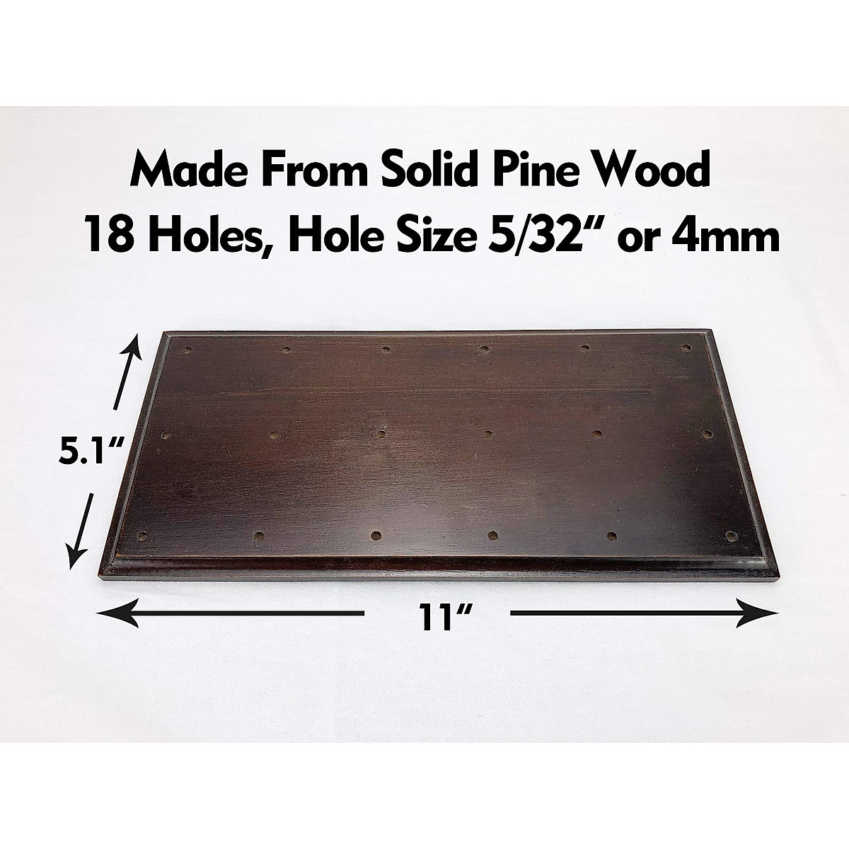 NANGOPOP Cake Pop Stand Display - 18 Hole Rustic Wood Lollipop Holder, Candy or Sucker Stand for Wedding, Baby Shower, Birthday Party - Fit 5/32" (4mm) Lollipop Sticks