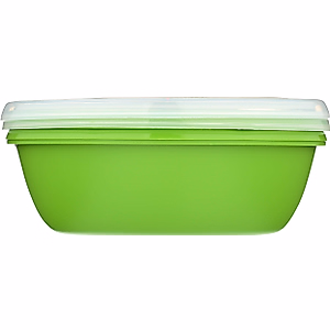 Preserve Dishwasher Safe BPA Free Sandwich Food Storage Container Made from Recycled Plastic in the USA, Set of 2, Apple Green
