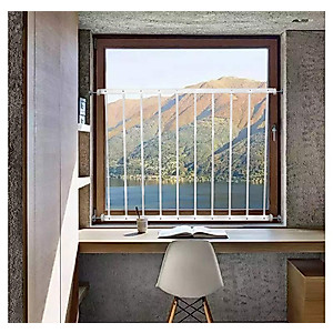 WAOWAO Window Safety Guards for Children Kids Child Toddler Pets Extra Wide White Tension Security Window Guard Gate for Home Fit 19.49-33.60" Sliding Windows (2Piece）