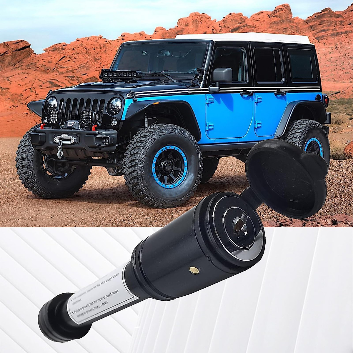 UGSHY 1 PC Trailer Hitch Lock, Pin Diameter 5/8" Fits 2" Receiver, Anti-Theft Locking Hitch Trailer Lock with Key, Universal for Most Trailer, Truck, RV Accessories (Black)