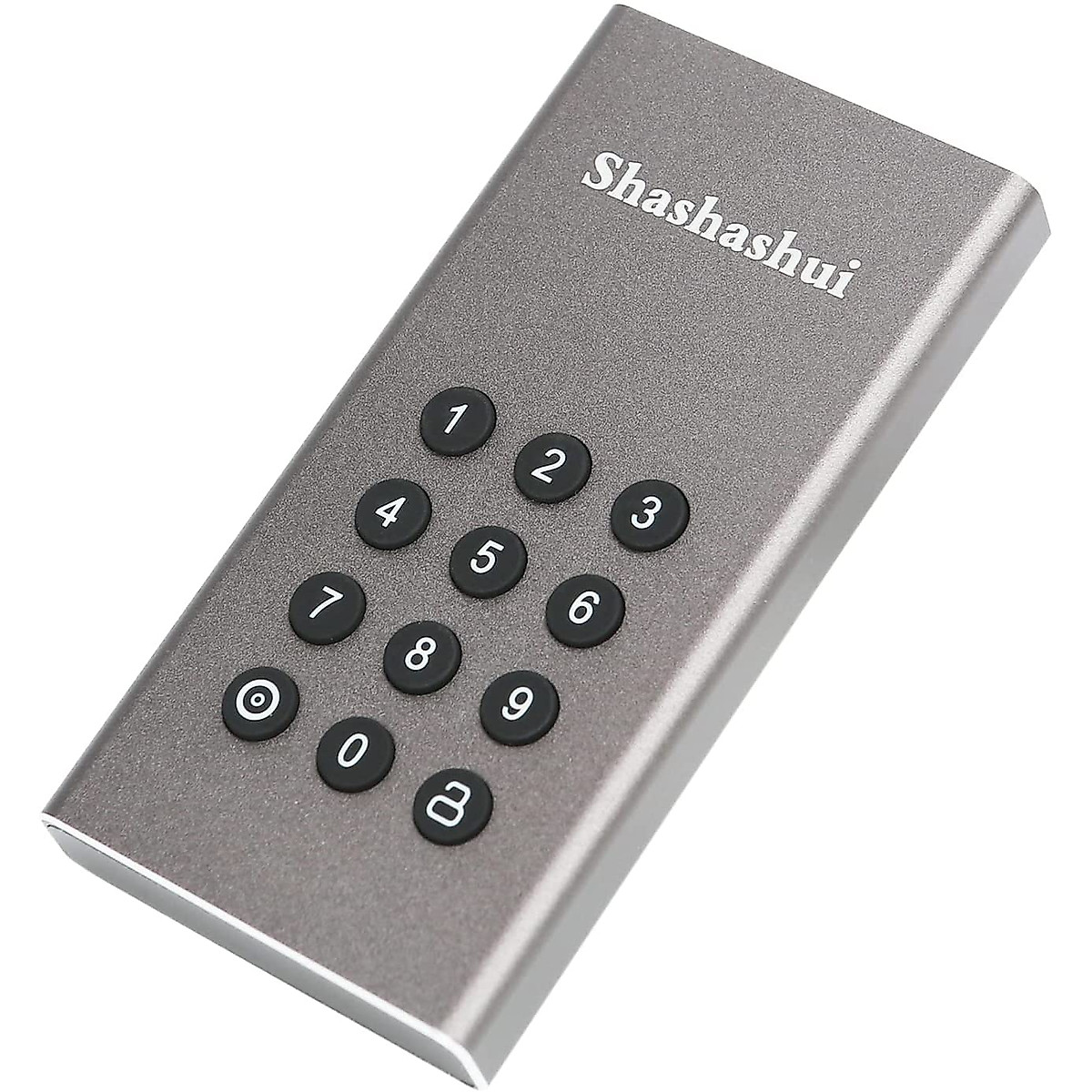 sasashui Encrypted Potable SSD Drive,AES256 Keypad Lock Secure USB 3.0 Hard Drive External Solid State Drive with High Speed up to 350MB/s (128G)