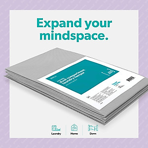 Mindspace Double Laundry Hamper with Lid and Removable Mesh Bags - Woven Canvas Laundry Basket Organization for Bathroom, Bedroom, Kids, Baby - Cool Gray, Oxford Collection