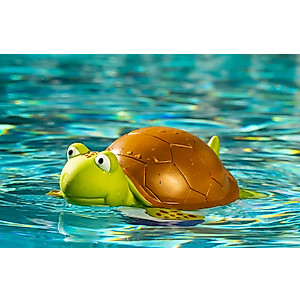 WWD POOL Premium Chlorine Floater, Animal Floating Pool Chlorine Dispenser for Chemical Tablets Fits 3 Inch Tabs Bromine Holder(Turtle)