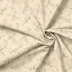 Glenna Jean Airplane Diaper Changing Pad Cover, Tan Brown Flying Aviation Baby Boy Nursery, Soft Cotton Infant Changing Pad Cover, Fits Standard Changing Pads, Vintage Airplane Design