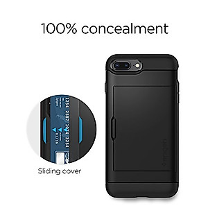 Spigen Slim Armor CS Designed for iPhone 8 Plus Case (2017) / Designed for iPhone 7 Plus Case (2016) - Black
