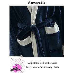 Artfasion Women Robes Long Soft Hooded Bathrobes Sleepwear Winter Warm Ladies Housecoat Gift Robe