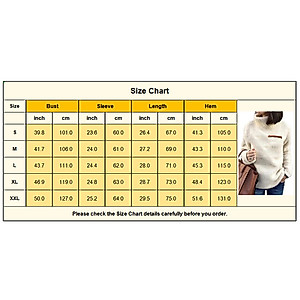 onlypuff Long Sleeve Sherpa Pullover Sweater White Soft Winter Warm up Tunic for Leggings M