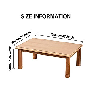 MCNUSS Kotatsu Heated Table, Japanese Folding Storage Tatami Coffee Table Thickened Furnace Winter Roasting Stove Heating Table Table+Quilt+Carpet+Heater,B