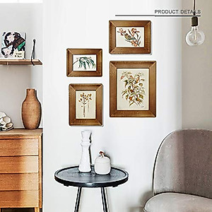 icheesday 8x10 Picture Frames,Brown Rustic Wood Frame with Glass Front, Display 10x8 inch Photos for Table Top Display and Wall Mounting