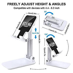Boxing is My Life Foldable Desktop Cell Phone Holder Portable Adjustable Stand for Travel Desk Accessories