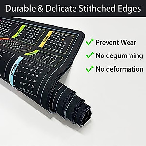 9CH Large Gaming Mouse Pad 2024-2025 Calendar with Holidays Mouse Pad Non-Slip Rubber Base, Computer Mouse Pad for Desktop Work, Game, Office(31.5 x 15.7 Inch-Black)