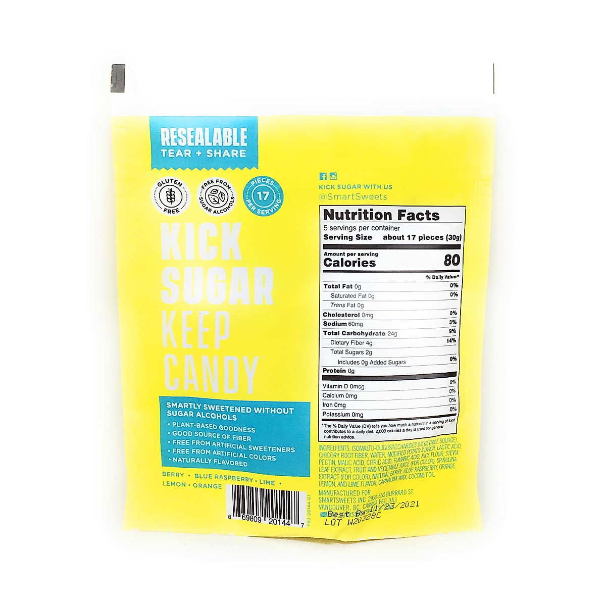 SMART SWEETS Sour Blast Buddies, 5.3 OZ