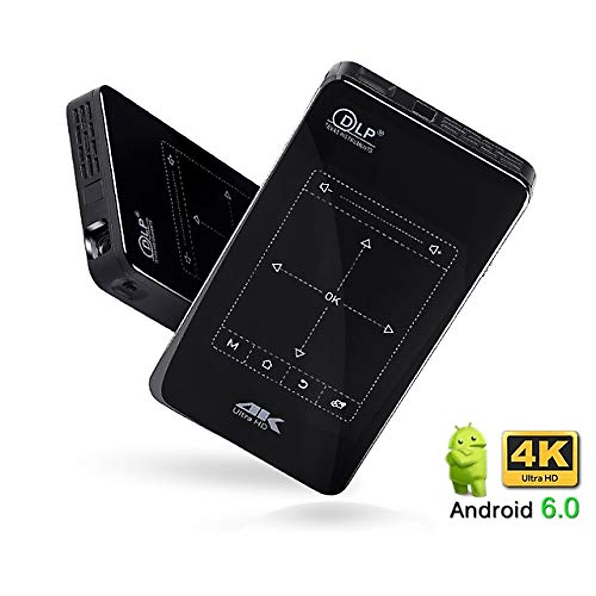 ROMIX Mini Portable Pocket Smart Projector with DLO,HD-in and HD 4K decoding,Compatible with Android,iPhone and Windows