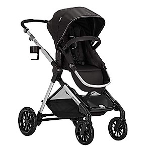 Evenflo Pivot Xpand Modular Stroller, Baby Stroller, 4 Modes, Durable Construction, Extra-Large Storage Basket, Compact Folding Design, 55-lb Capacity, Stallion Black-1 Count (Pack of 1)