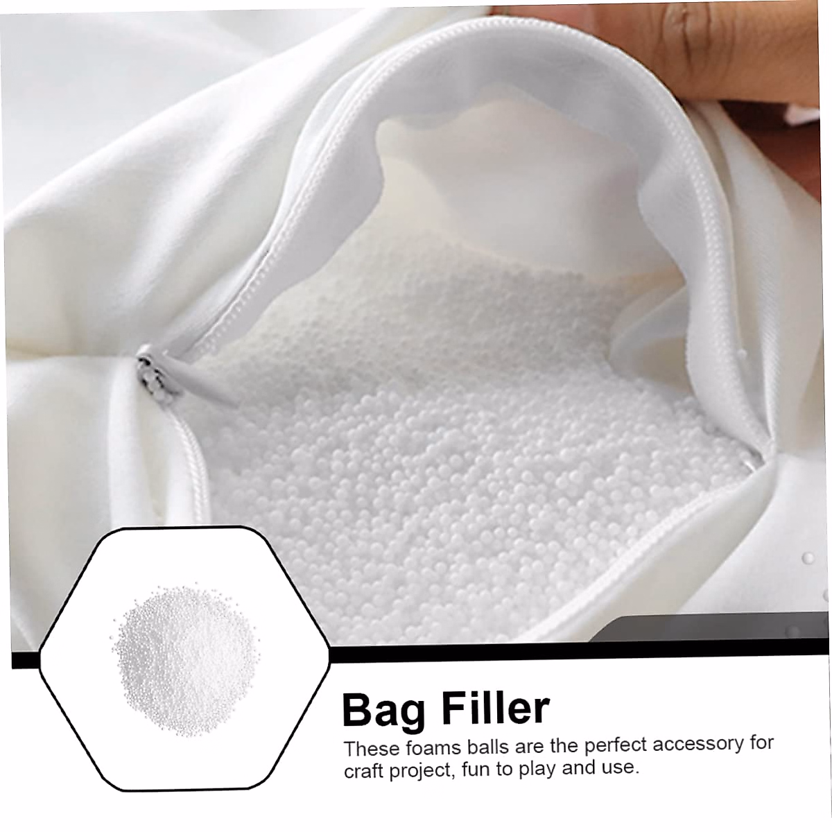 Holibanna 1 sofas bean bags bed pillows couches sofa cama para modernos baratos Foam white Dog Bed Filling Beads Balls Punching Bag Filler Filling Balls baby decorative ball