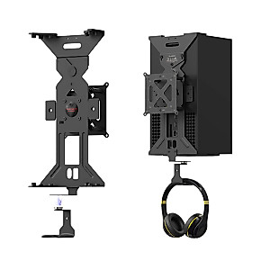 Magnetic Wall Mount for Xbox Series X, Metallic Support Bracket with Gaming Headset Hook, Magnets and Built-in Level Design - Mount XSX Vertical, Horizontal or Under The Desk