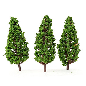 LYWS Model Pine Trees Deep Green Landscape Scenery Layout For N HO Scale Layout 68mm Pack of 20