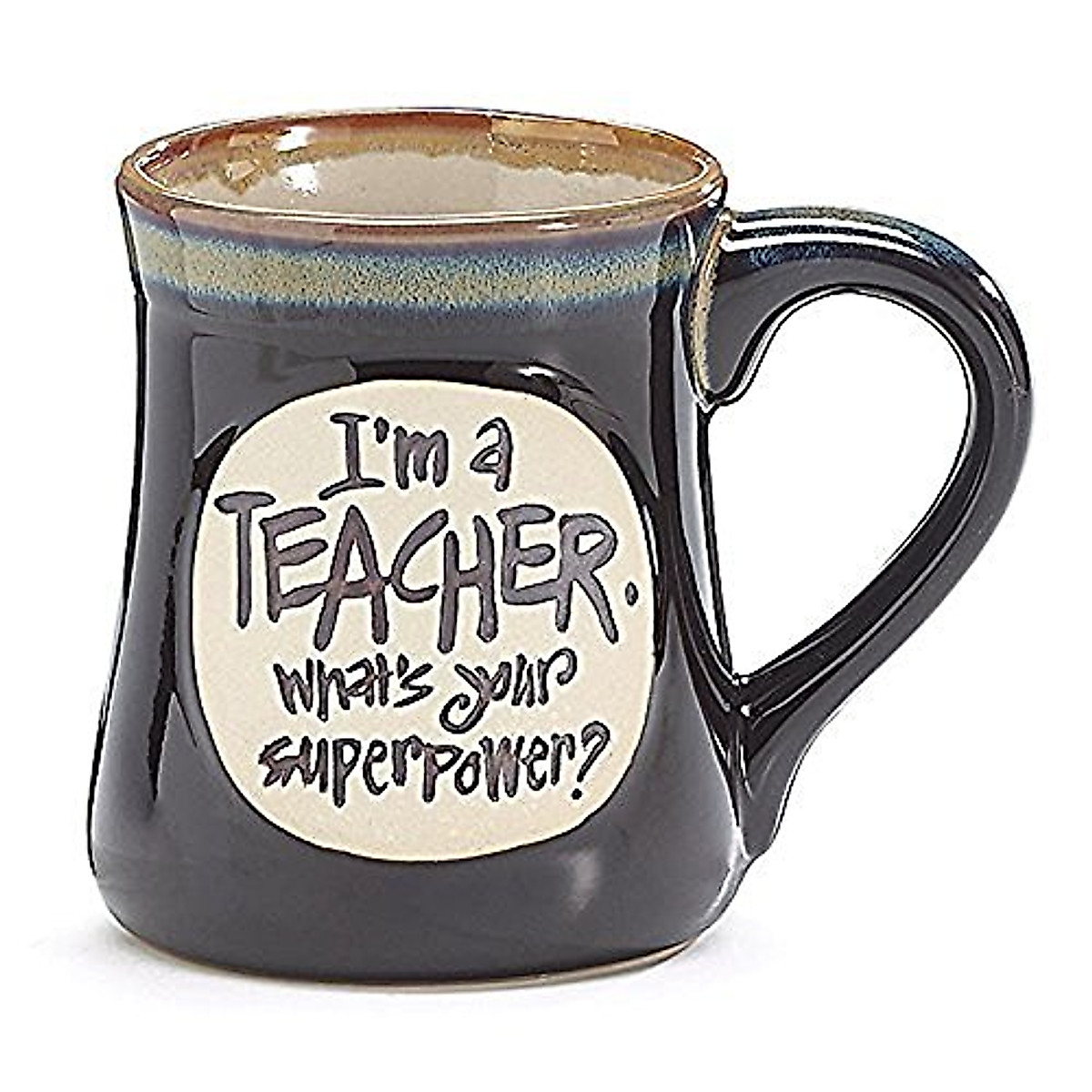 1 X I'm a Teacher Superpower Deep Black 18 Oz Mug