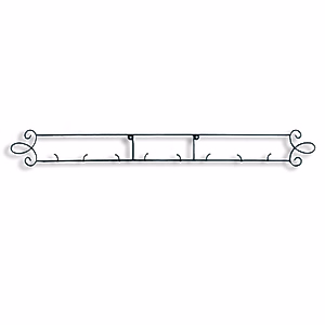 TRIPAR 4-Place Horizontal Black Plate Rack for Collectible Plates, Plaques, Dishes, & China