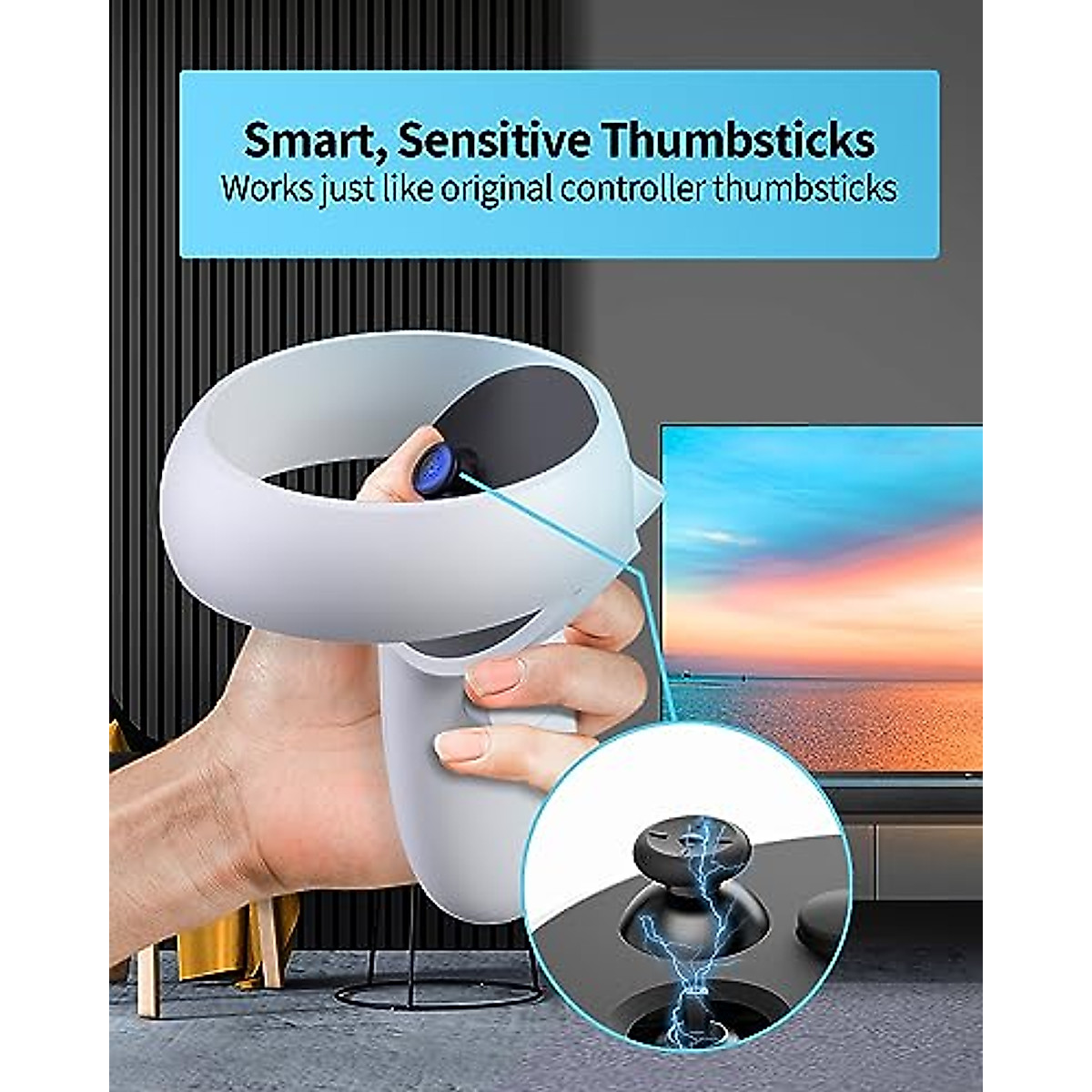 Thumbstick Replacement for Meta Quest 3 Controllers (2-Pack) - DUXICEPIN Premium Accessories for Meta Quest 3 Controller