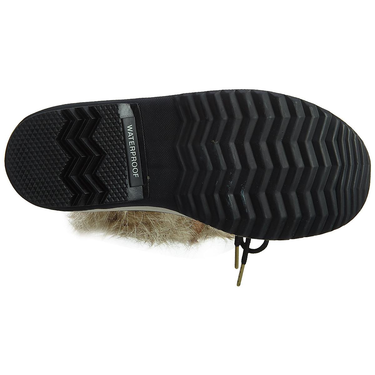 Womens Sorel Joan of Arctic Faux Fur Cuff Warm Winter Waterproof Boots - Black/Quarry - 10