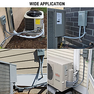 DWALE Liquid-Tight Conduit and Connector Kit,Flexible Non Metallic Liquid Tight Electrical Conduit,1/2inch 25ft Electrical Conduit Kit,with 5 Straight and 3 Angle Fittings Included,1/2 in. Dia