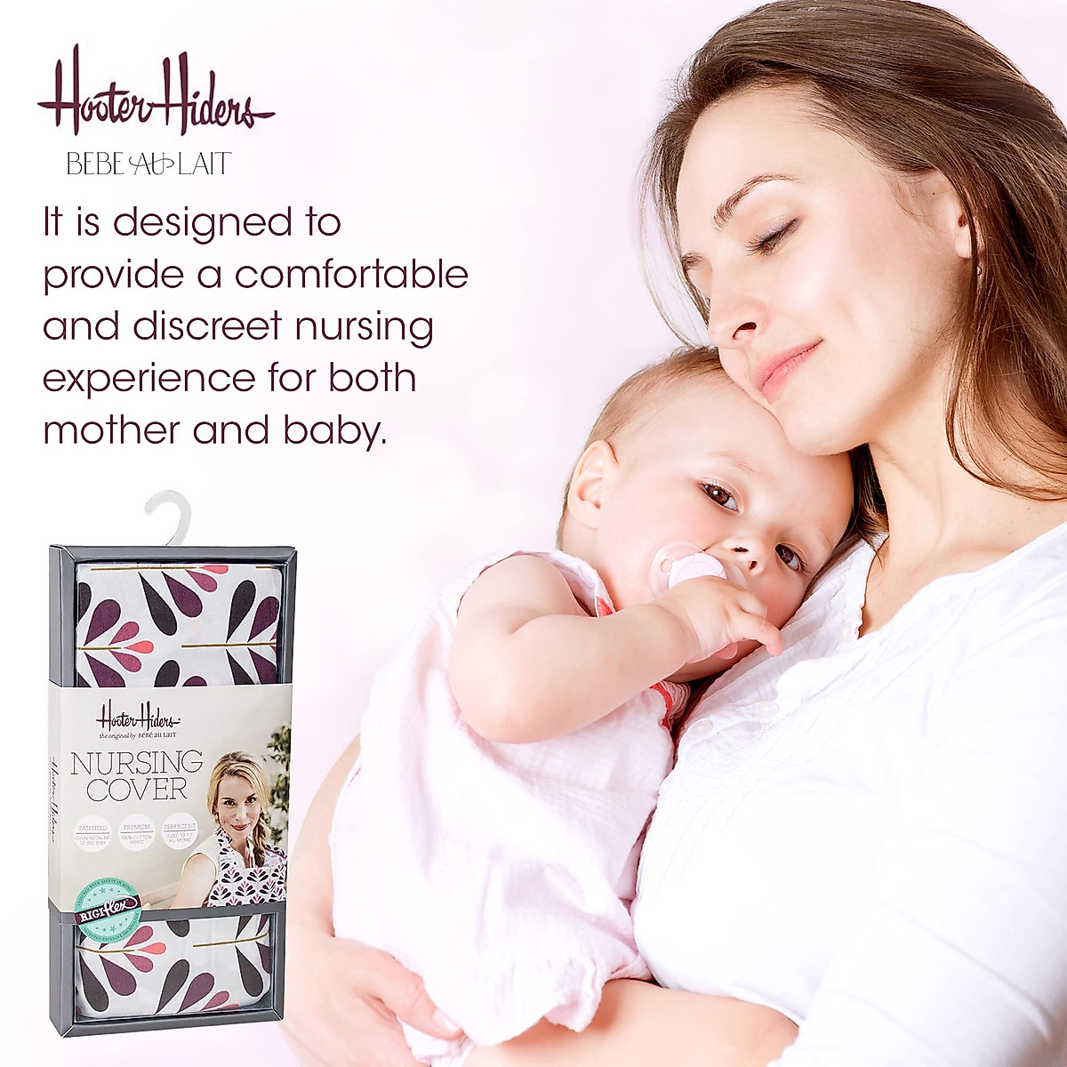 Bebe au Lait's Hooter Hiders Nursing Cover, Apron, Shawl, Privacy Covers for Breast Feeding & Pumping, Breastfeeding Cover for Mom, Soft, & Breathable Muslin Cotton with 2 pockets -Verbena