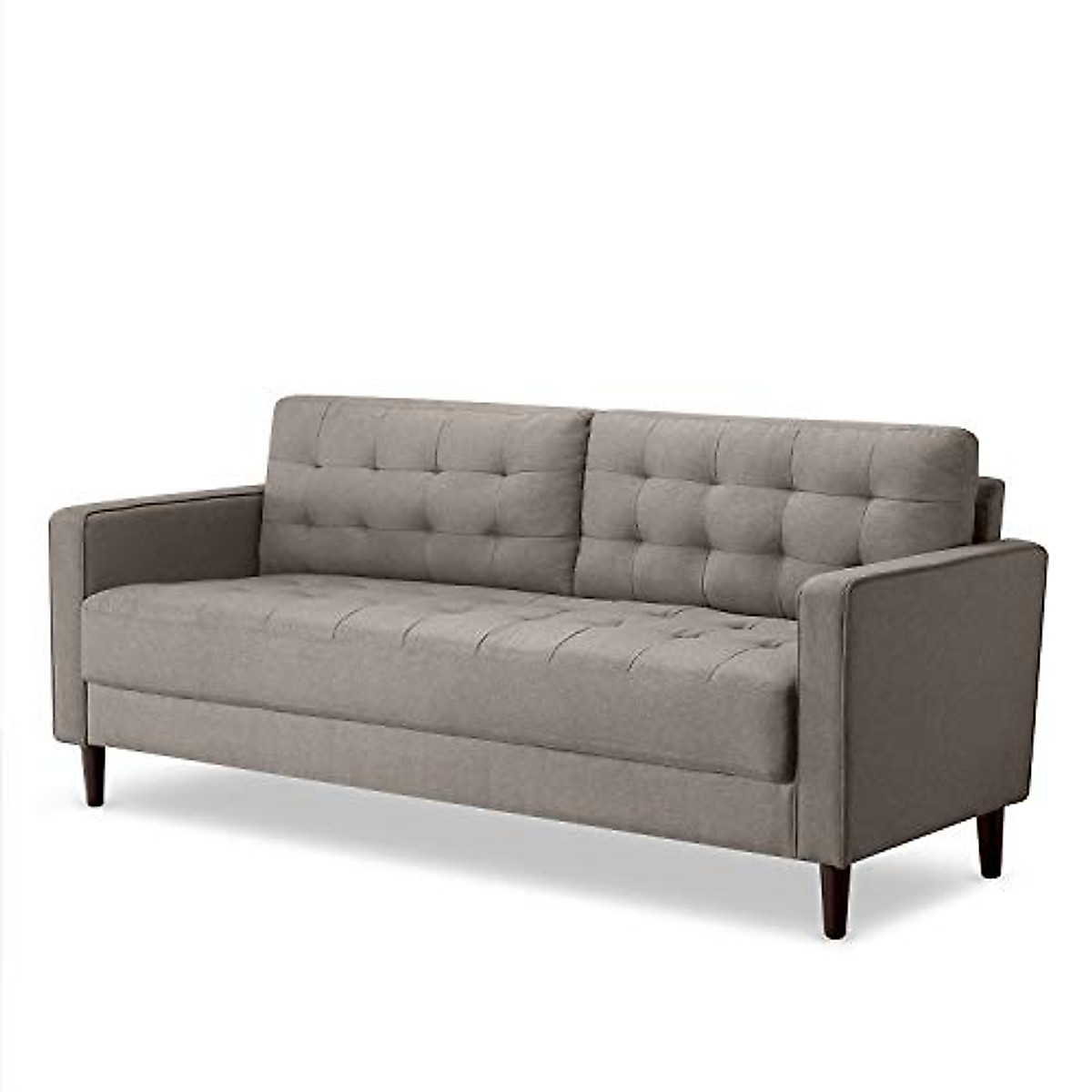 ZINUS Benton Sofa Couch / Grid Tufted Cushions / Easy, Tool-Free Assembly, Stone Grey