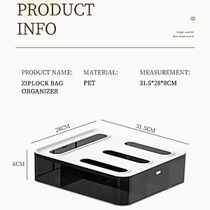 WINSOMELE Kitchen Storage Organizer for Drawer - Premium Kitchen Cabinet Organizers and Storage Solution - Perfect for Plastic and Sandwich Bag Organization